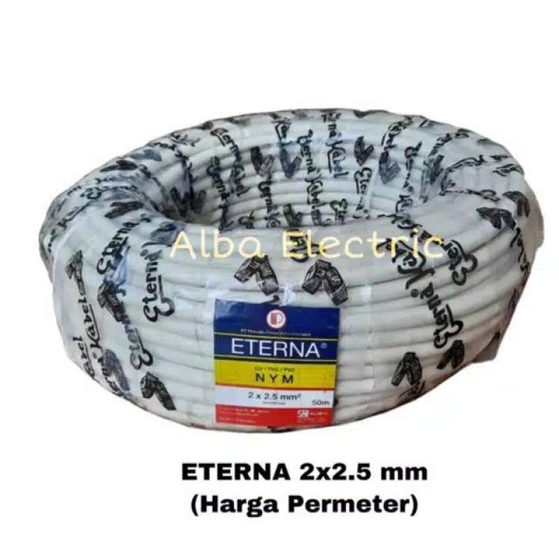 Jual Kabel Eterna 2x2.5mm (Eceran/permeter) NYM Kawat Tembaga di Seller Albasia Electric - Jl ...