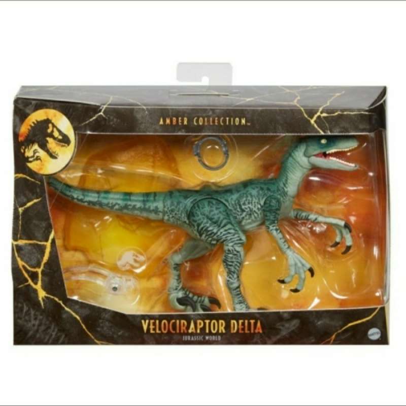 Promo Jurassic World Amber Collection Velociraptor Delta Figure Diskon ...