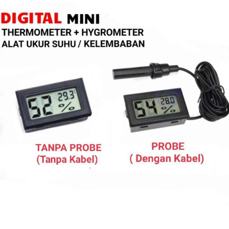 Promo Mini Digital Thermometer Hygrometer With,no Probe Suhu+kelembaban ...
