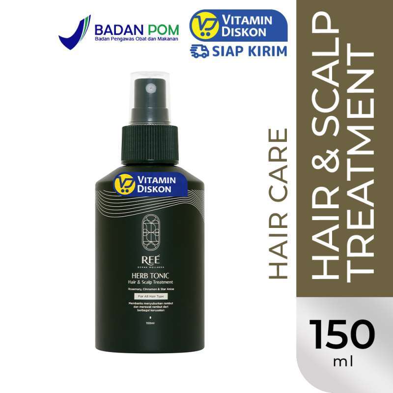 Promo REE DERMA WELLNESS HERB TONIC HAIR AND SCALP 150ML Diskon 8% di ...