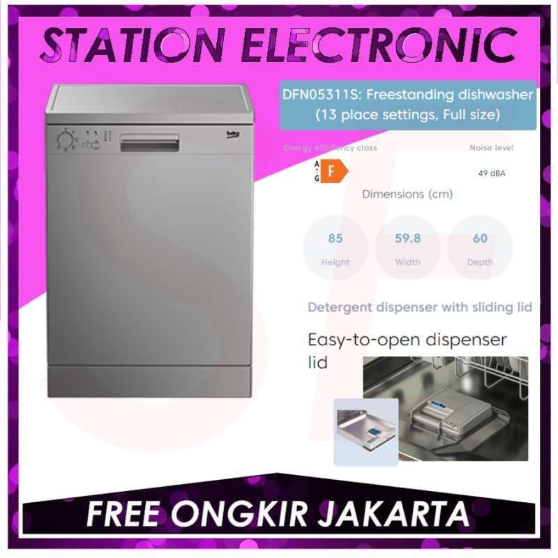 Promo Dishwasher Mesin Cuci Piring Beko Dfn 05311 S / Dfn05311s ...