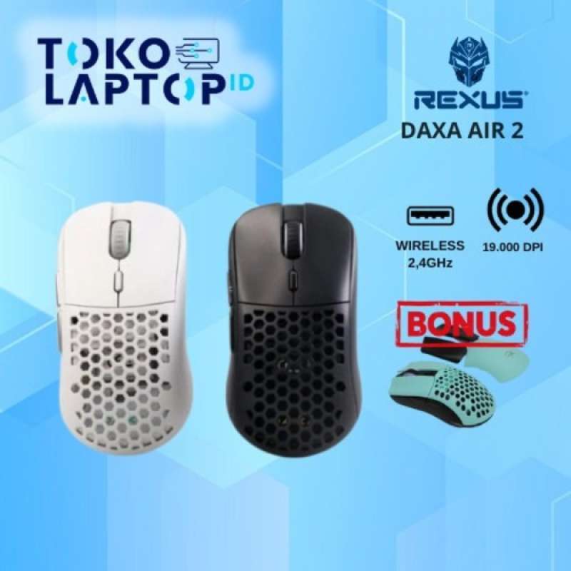 Jual Rexus Daxa Air II / 2 Wireless Gaming Mouse - Casing Kuning Hitam ...