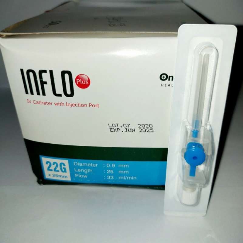 Jual Jarum infus Inflo IV catheter plus abocath 22G OneMed 22 di Seller ...