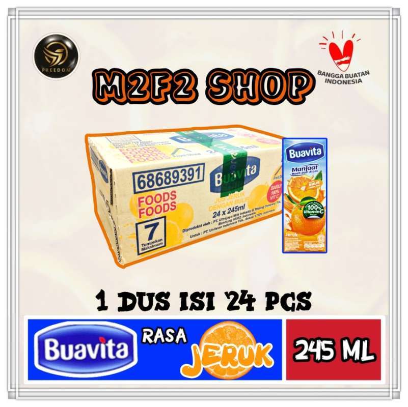 Promo Jus Buavita Rasa Jeruk Kotak | Juice Orange - 245 ml (Kemasan ...