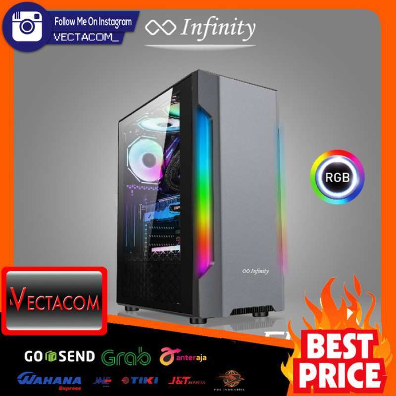 Jual case INFINITY FLASH V2 Tempered Glass - ATX, mATX Gaming Case ...