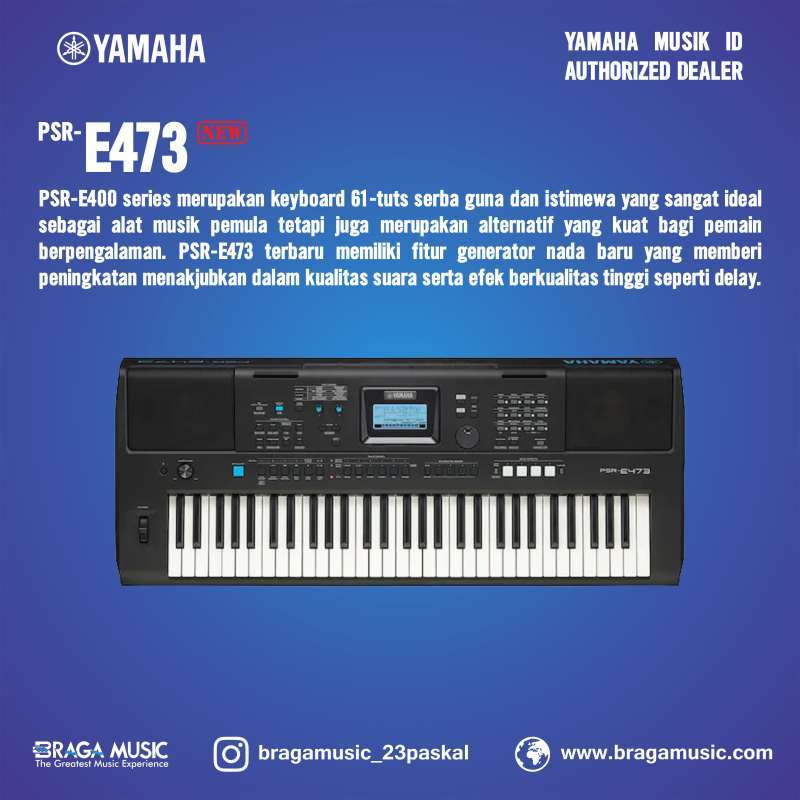 Jual [Braga Music] Keyboard Yamaha PSR-E473 di Seller Braga Musik - Kota Bandung, Jawa Barat ...