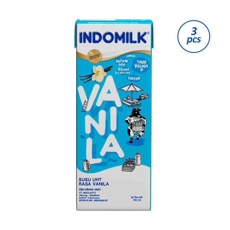 Jual Indomilk Vanila Susu UHT Multipack [190 mL/ 3 pcs] di Seller ...