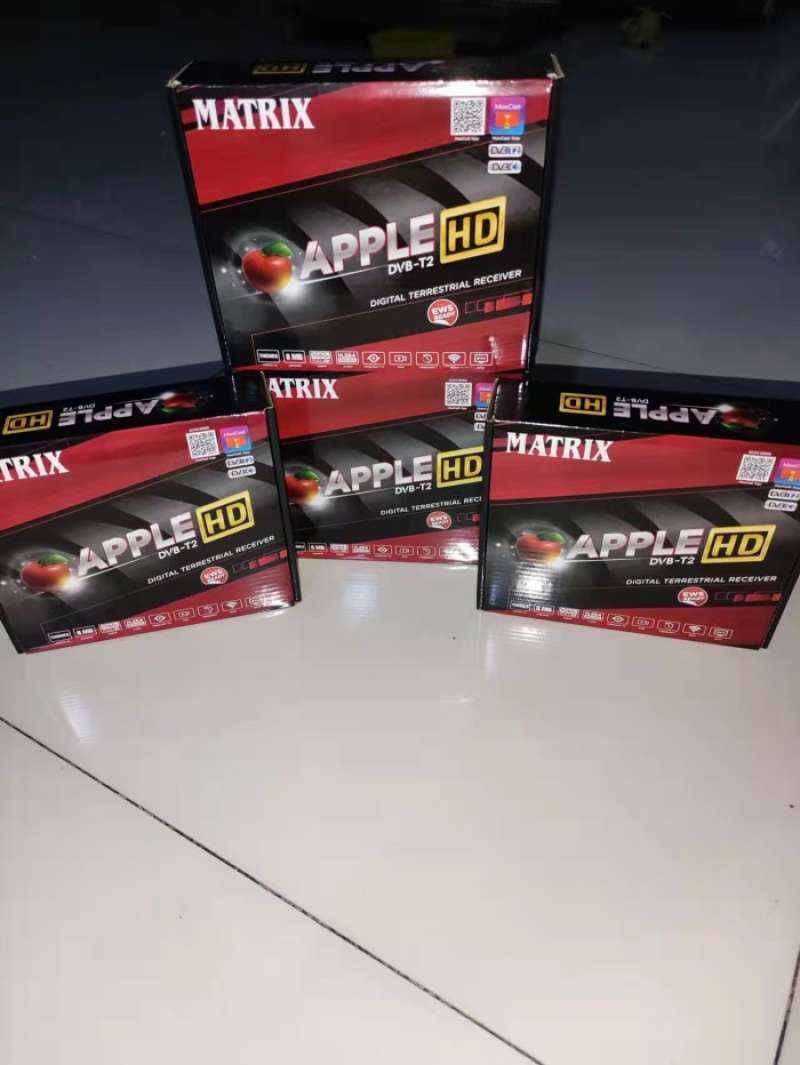 Jual Set Top Box Matrix Apple Dvbt-2 Stb Antena Tv Digital Wifi Merah ...