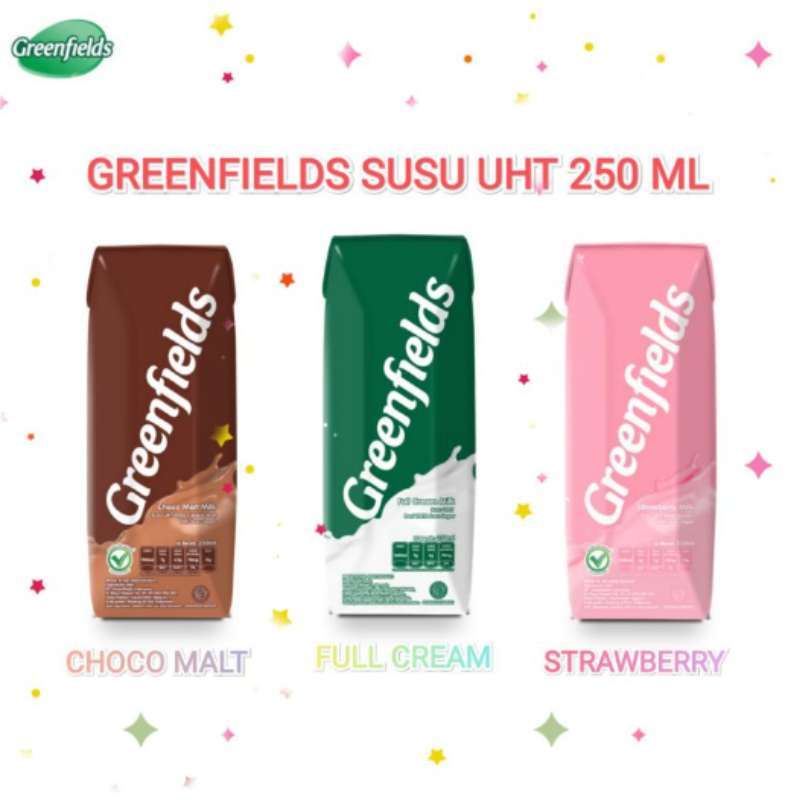 Jual GREENFIELDS Susu UHT 250ml X 24 pcs (1 Karton) di Seller Toko Aneka Online - Toko Aneka ...