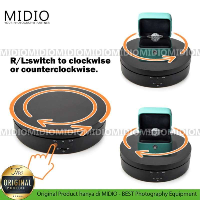Jual Midio Alas Putar Rotating Display Fotografi Stand Base Mirror 13 ...