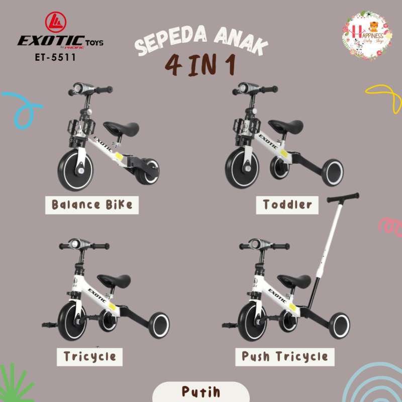 Jual Sepeda Anak Push Balance Bike 3in1 Exotic ET 709 Musik Dorongan ...
