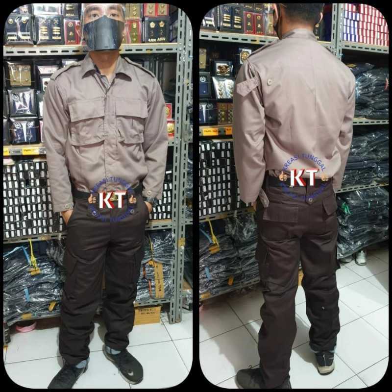 Jual seragam PDL satpam baru/setelan PDL satpam - M - Atribut + Nama di ...