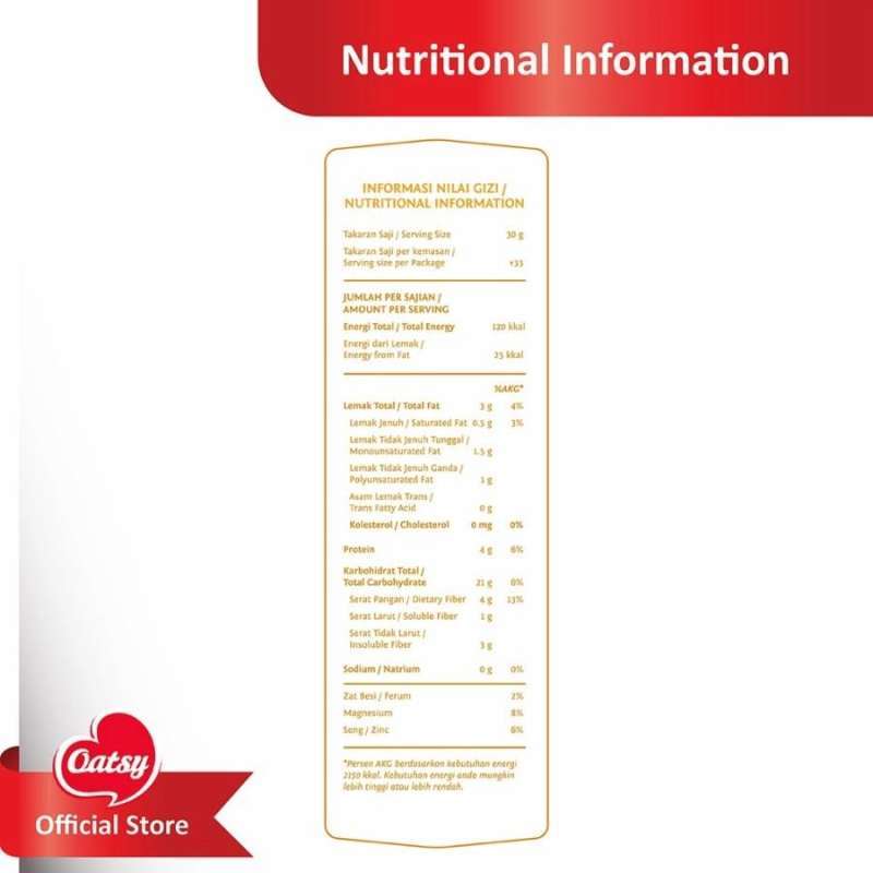 Jual Oatsy Oatmeal Rolled Oats 1kg Di Seller Tokorumahan.id - Rawa ...