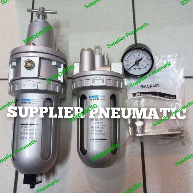 Jual Mindman Air Unit Air Filter Regulator Lubricator Macp400-15A Port ...