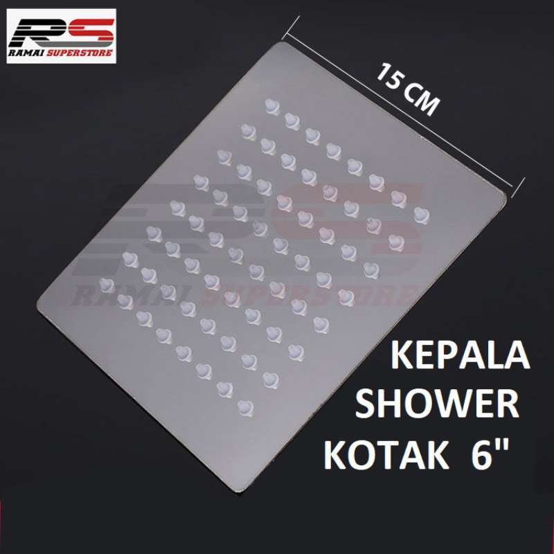 Jual Wall Shower Rainfall Pipa Dan Kepala Shower Hujan - Shower Kotak 6 ...