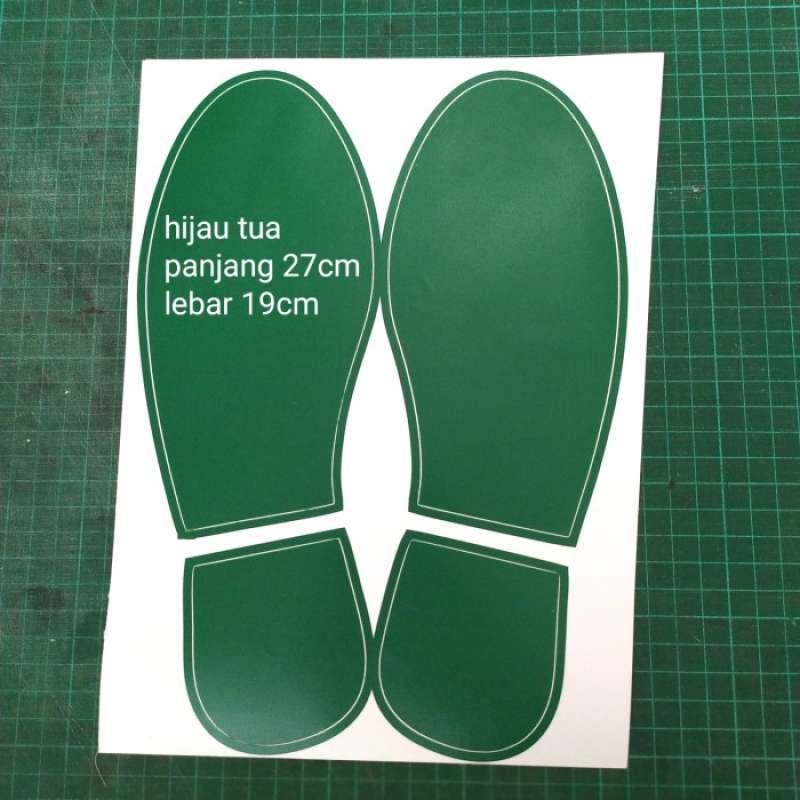 Jual Stiker Gambar Alas Sepatu Hijau Tua Di Seller Monero Store ...