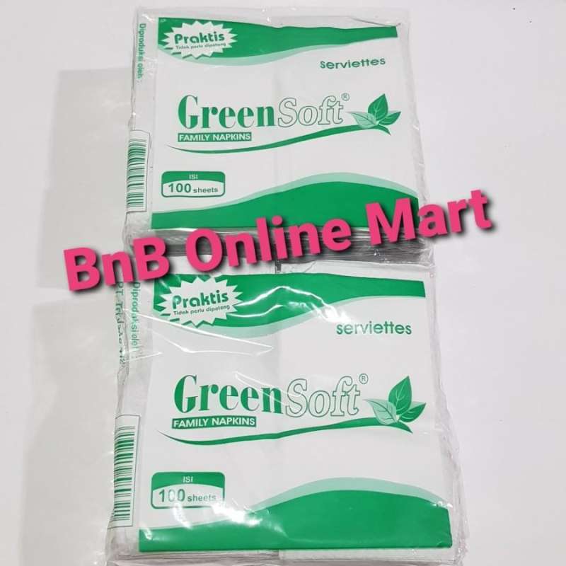 Jual Tissue Makan Potong - Green Soft 100 sheets di Seller BB Mart ...