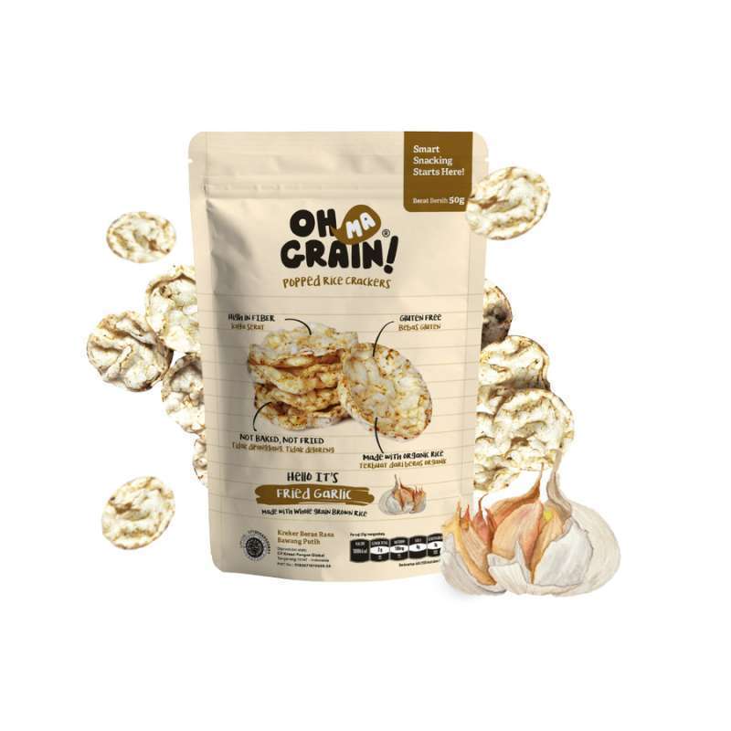 Jual Oh My Grain Keripik Beras Rasa Garlic (Bawang Putih) 50G di Seller ...