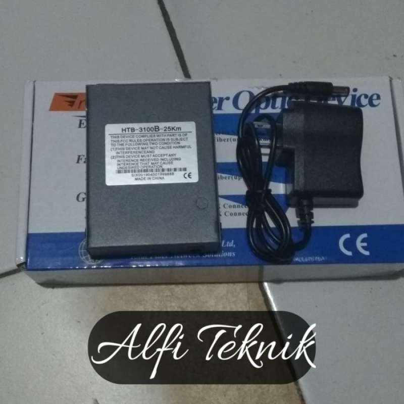 Promo Tanpa Merk A atau B Converter HTB-3100 100Mbps 20KM Gigabit Fiber ...