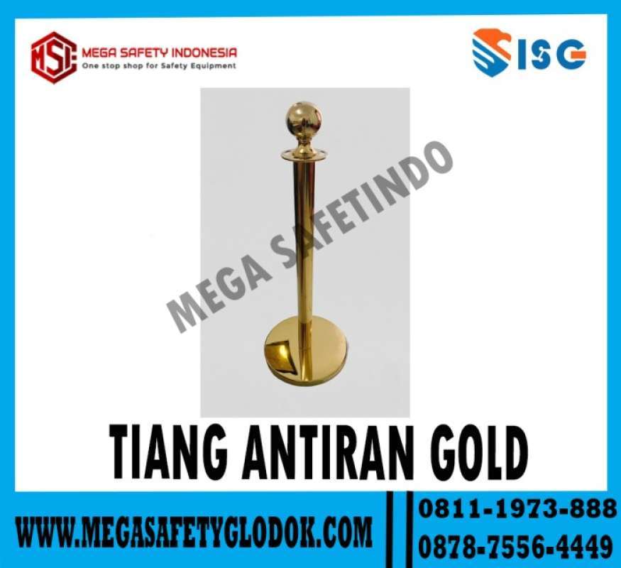 Jual Tiang Antrian Gold Tiang Antrian Pembatas Stainless Di Seller Axie ...