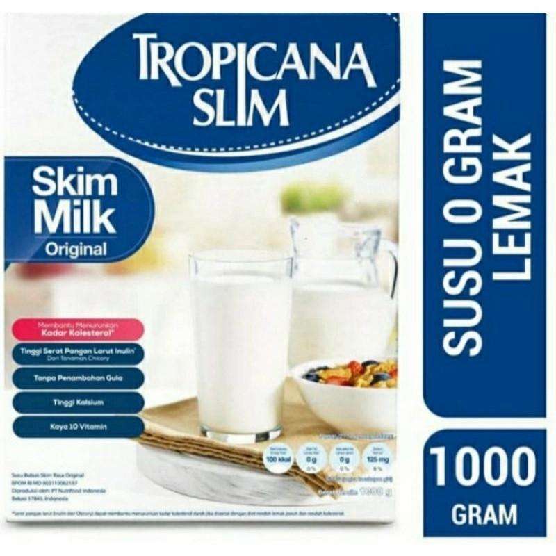 Jual Tropicana Slim Skim Milk Original 1000gr Box Susu Tanpa Lemak/tropican di Seller Sollah ...