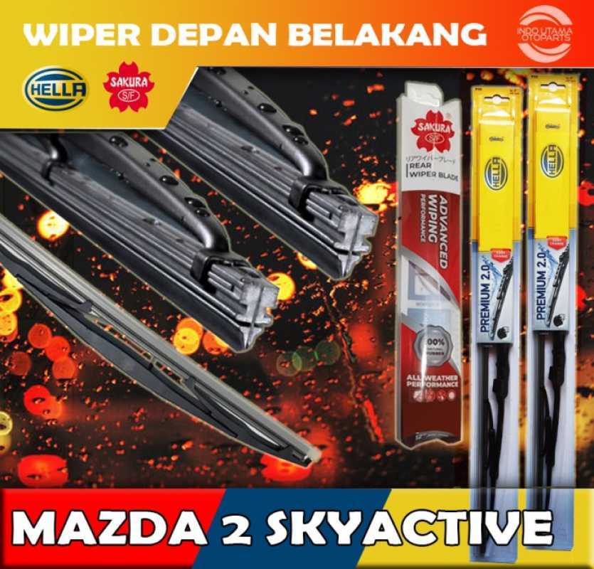 Promo Wiper Depan Belakang Mazda 2 Skyactiv HELLA SAKURA Diskon 8% di Seller Indo Utama Otoparts ...
