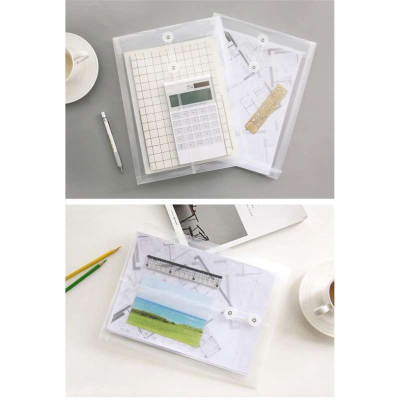 Jual Map Tali Plastik Transparan File Folder Plastic Bag A4 F4 Folder ...