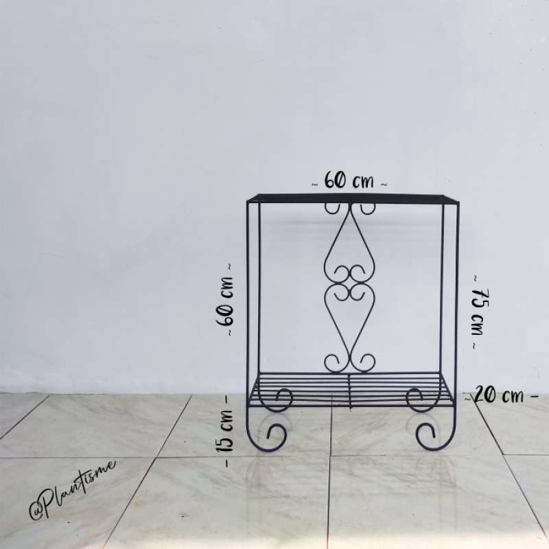 Jual 60cm Rak Besi Tanaman Hias Susun 1 Mini Dekorasi Rumah Taman Teras ...