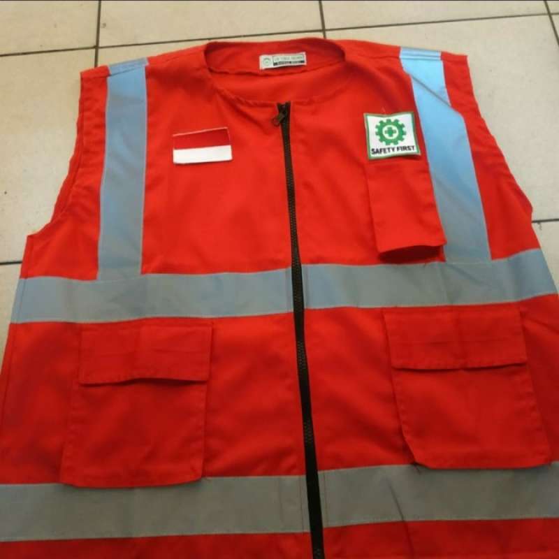 Promo Rompi safety proyek+Logo bendera dan k3 Diskon 23% di Seller Axie ...