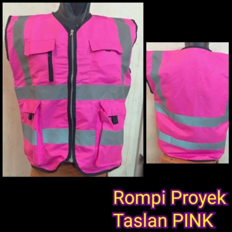 Jual rompi proyek safety taslan ID Card pink di Seller Axie Store ...