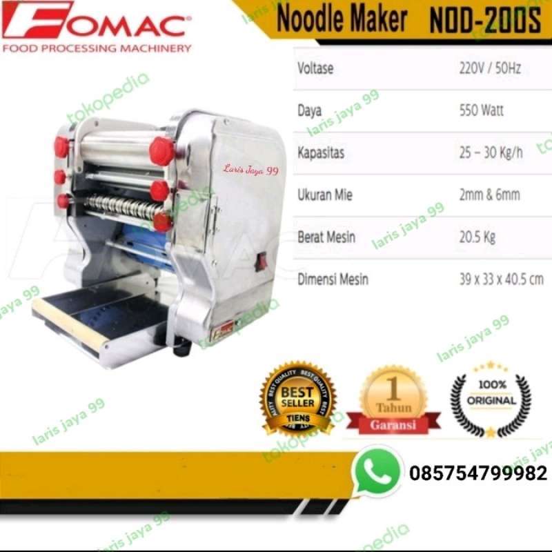 Jual Mesin Giling Mie Dan Pasta / Noodle Maker Electric Nod 200S Fomac ...