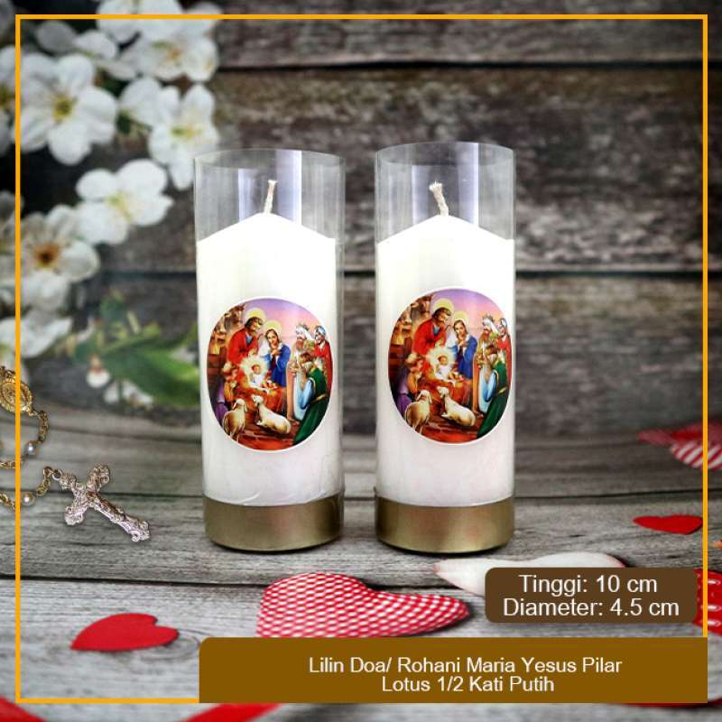Jual Lilin Misa Doa Rohani Keluarga Kudus Yesus & Maria Putih Natal ...