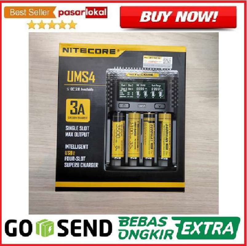 Jual Nitecore Intelligent QC2 USB Charger Baterai 3A Li-ion NiMH UMS4 ...