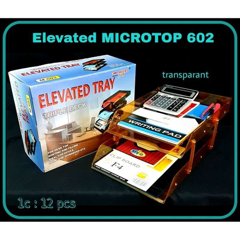Jual Sos Letter Tray Microtop 602 Transparan Rak Dokumen Rak Kertas Rak Susunrak Tingkat
