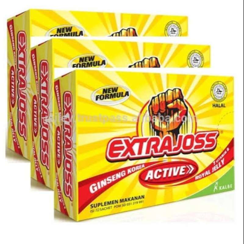 Jual Extra Joss Active Original 1 Box isi 12 Sachet | Extrajoss Minuman ...