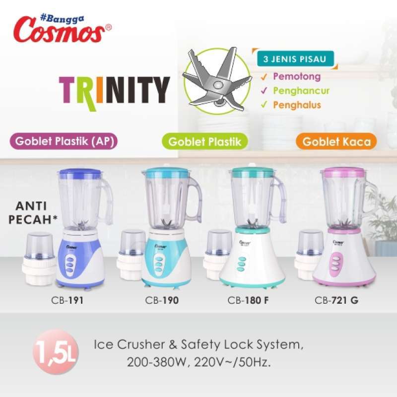 Promo Cosmos Cb-180 F Trinity Blender 1.5 L Diskon 3% Di Seller Cosmos ...