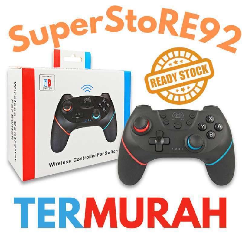 Jual Stick Stik Nintendo Switch Pro Controller Red Blue Wireless ...