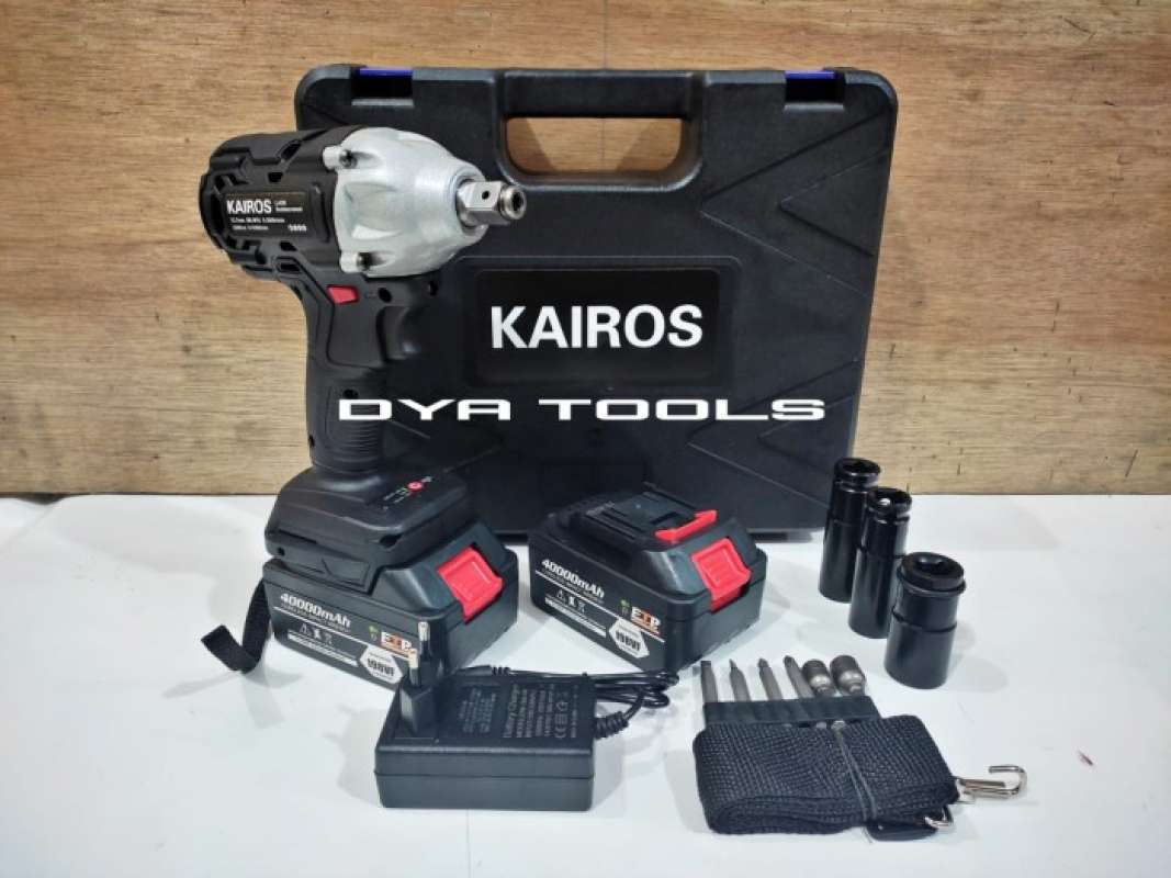 Promo IMPACT WRENCH CORDLESS 2 BATERAI / BOR BAUT CVT MOTOR IMPACT ...