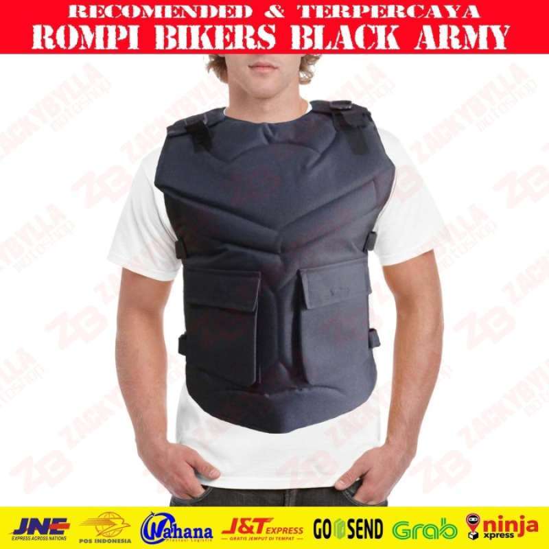 Jual Rompi Motor Sakatsu Black Army Alas Dada Body Protector Bikers ...