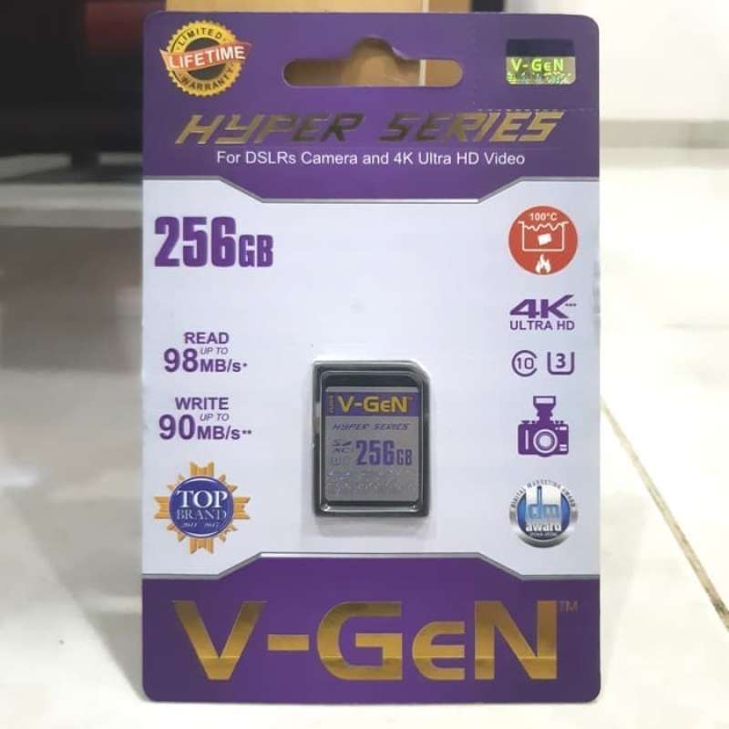 Jual V-gen Sd Card 256gb Class 10 Hyper || Sd Card Vgen Di Seller New ...