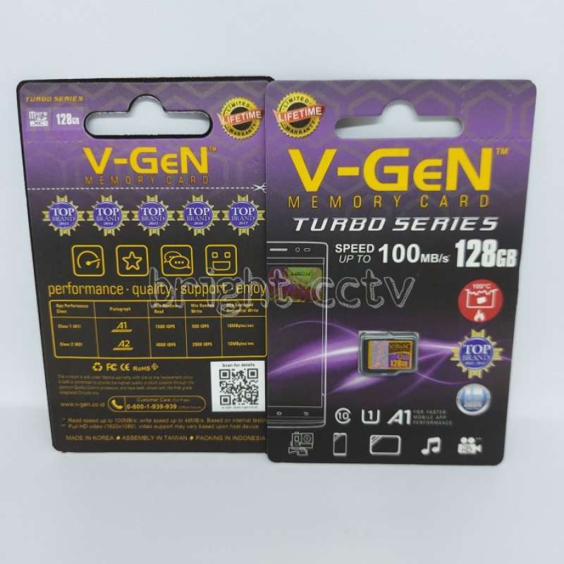 Jual V-Gen 128GB Original Micro SD VGEN Memory Card Class 10 Turbo ...