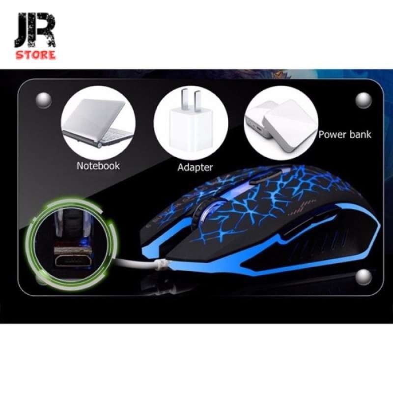 Promo Azzor Wireless Gaming Mouse Silent 2400 Dpi - M6 - Blue Diskon 52% Di Seller Rooms Games ...