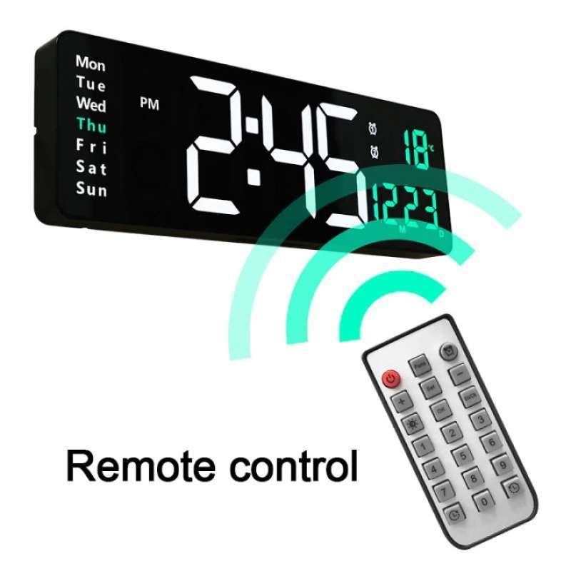 Promo Rockware Ds6626 Wall Clock Mounted Digital Led - Jam Dinding ...