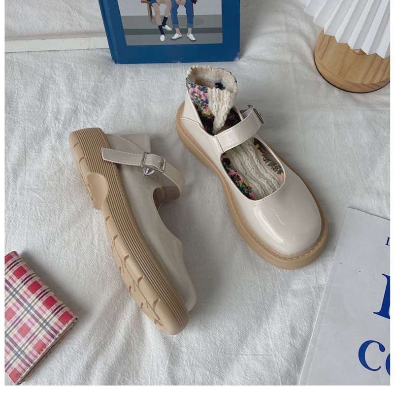 Jual Sepatu Mary Jane Retro Gaya Jepang Sepatu Lapisan Tunggal Seragam ...