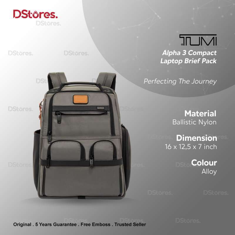Jual TUMI Alpha 3 Compact Laptop Brief Pack - Alloy di Seller Dstores ...