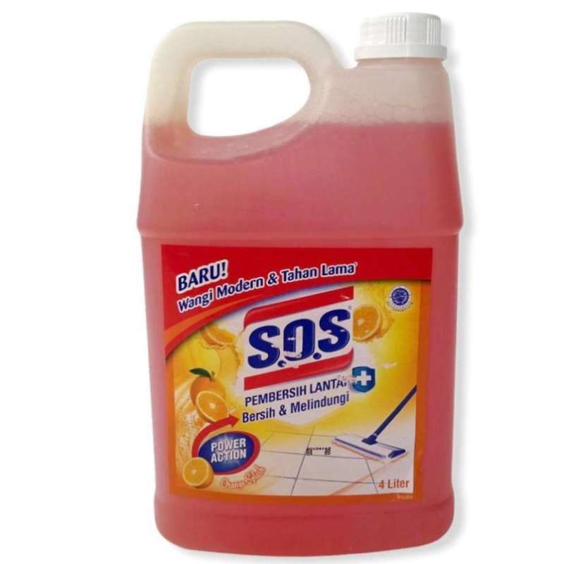 Jual SOS Floor Cleaner / Pembersih Lantai - Galon / Jerigen 4000ml / 4 ...
