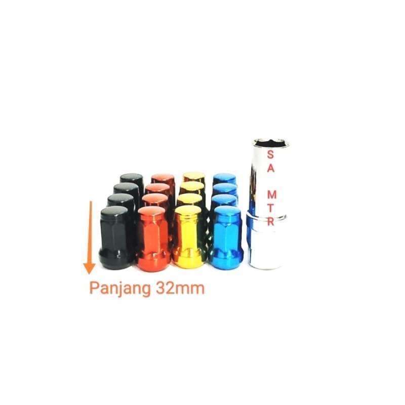 Promo mur baut velg ban roda racing mobil lug nut fujita 12X1.5 Warna ... Promo mur baut velg ban roda racing mobil lug nut fujita 12X1.5 Warna ...