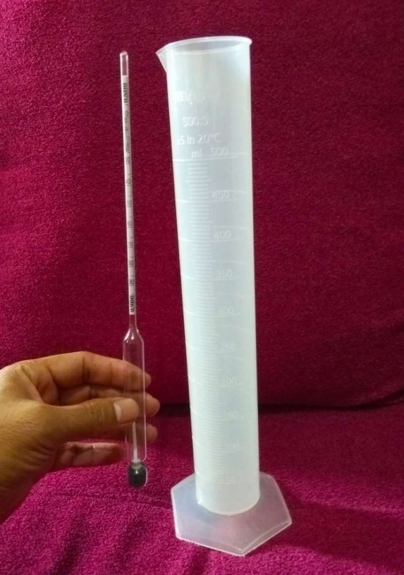Jual Hydrometer Solar Plus Gelas Ukur PP 500 ml Test Density BBM di ...