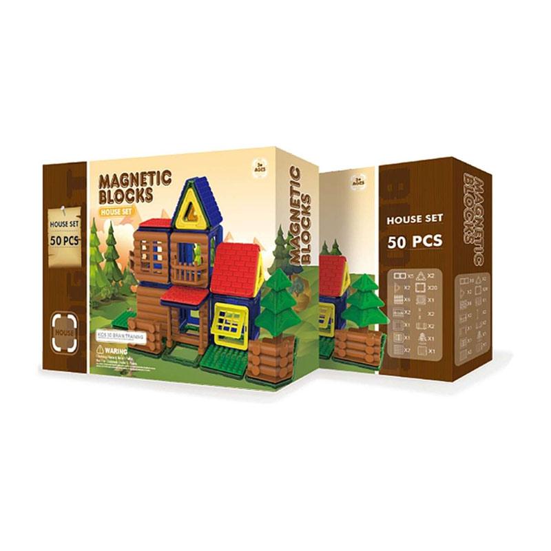 Promo BRICKS Kingdom Magnetic Block House Set Boys Mainan Block [50 pcs ...