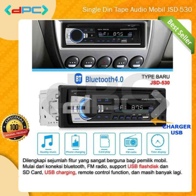 Promo Single Din JSD-530 Audio Tape Mobil LCD Bluetooth USB MP3 Radio Diskon 50% di Seller ...